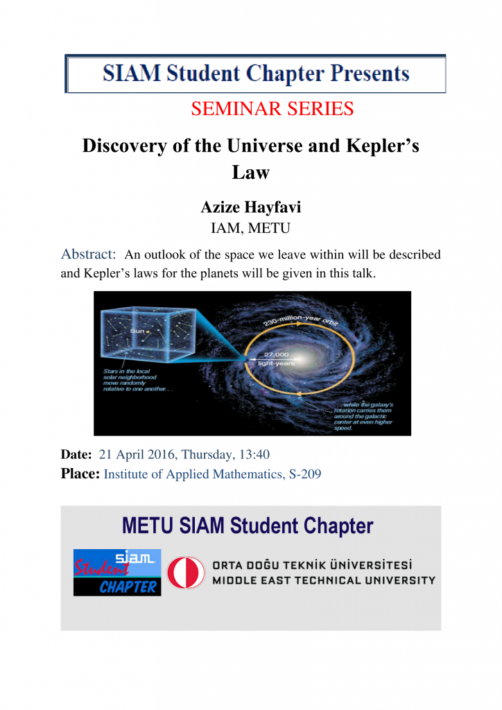 METU-SIAM Student Chapter Seminar Series-3 | METU SIAM Student Chapter